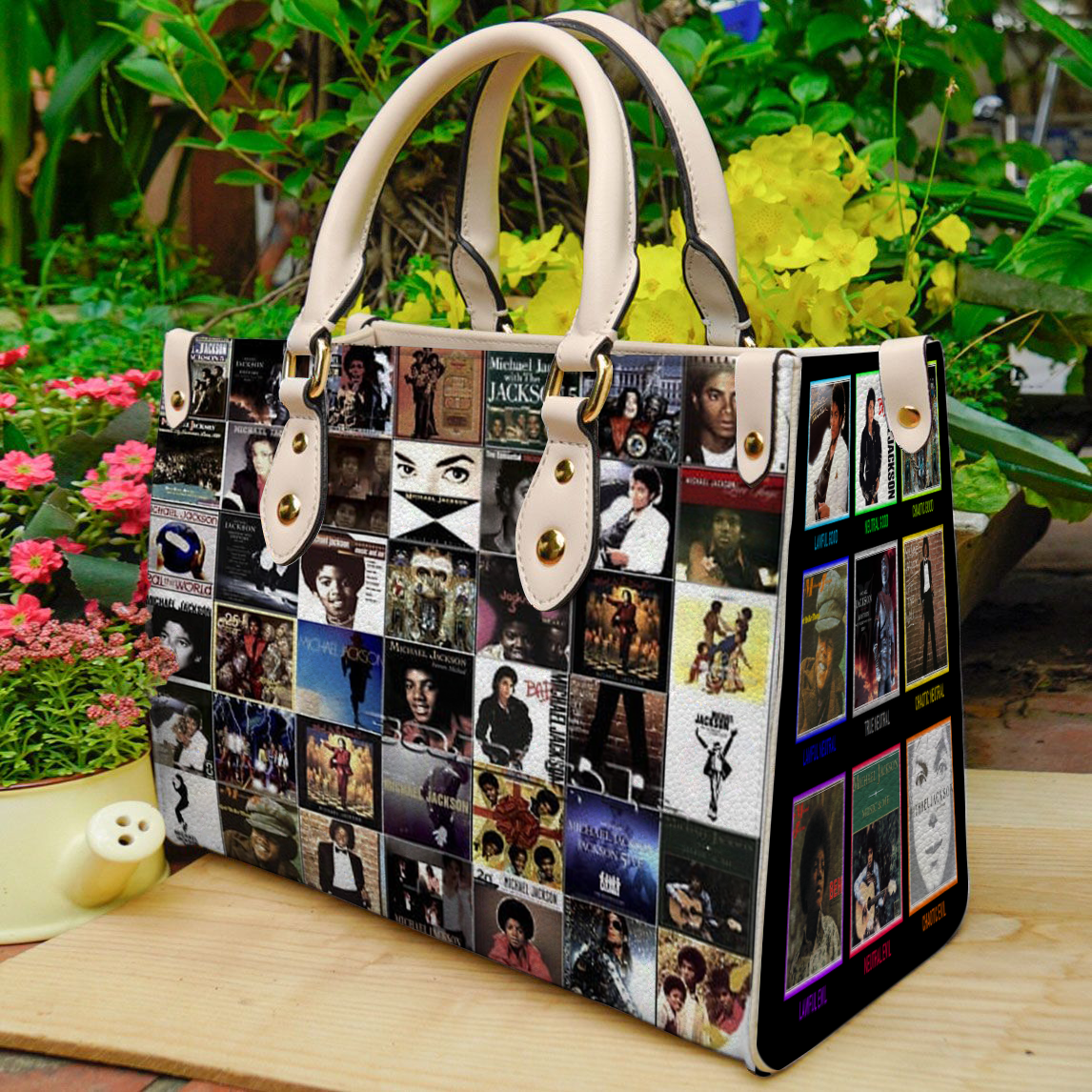 Michael Jackson Leather HandBag AH96 - Hanamango