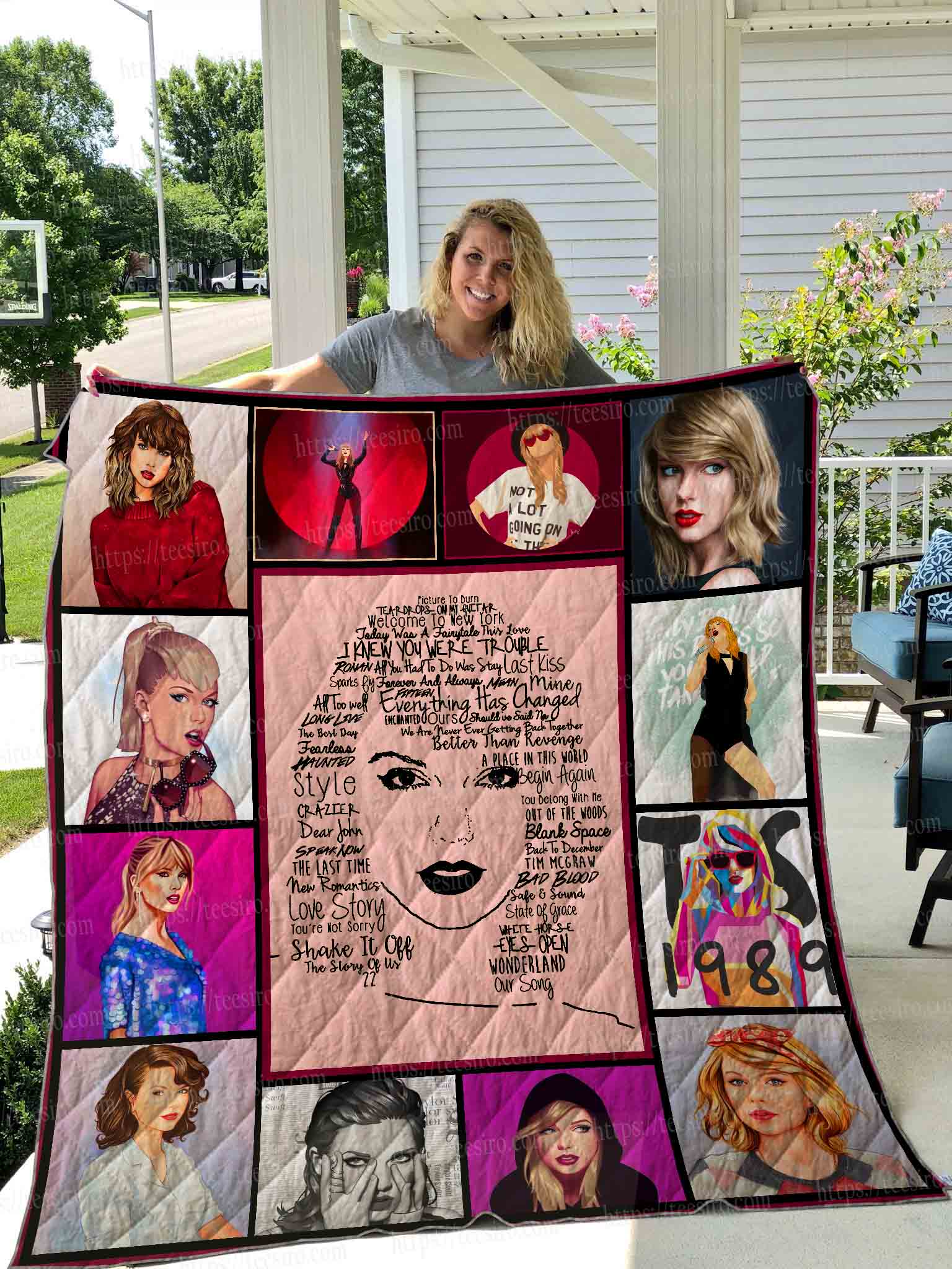 Taylor Swift Quilt Blanket D95 - Hanamango