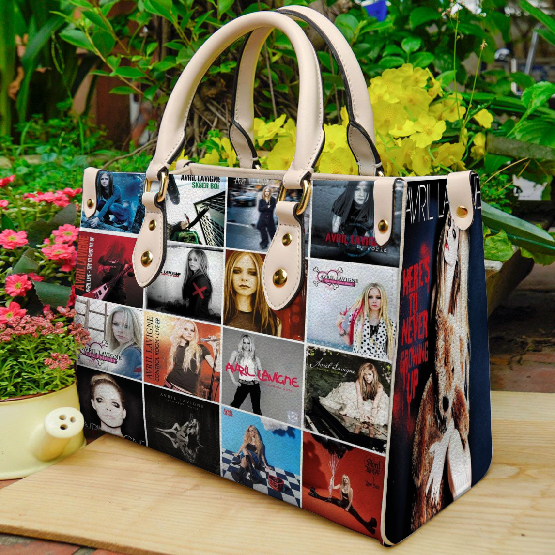 Avril Lavigne Leather HandBag AH96 - Hanamango