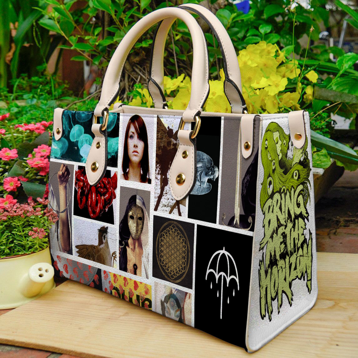 Bring Me The Horizon Leather HandBag AH96 - Hanamango