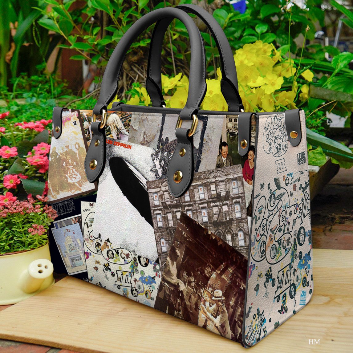 Led Zeppelin Leather Hand Bag HM - Hanamango