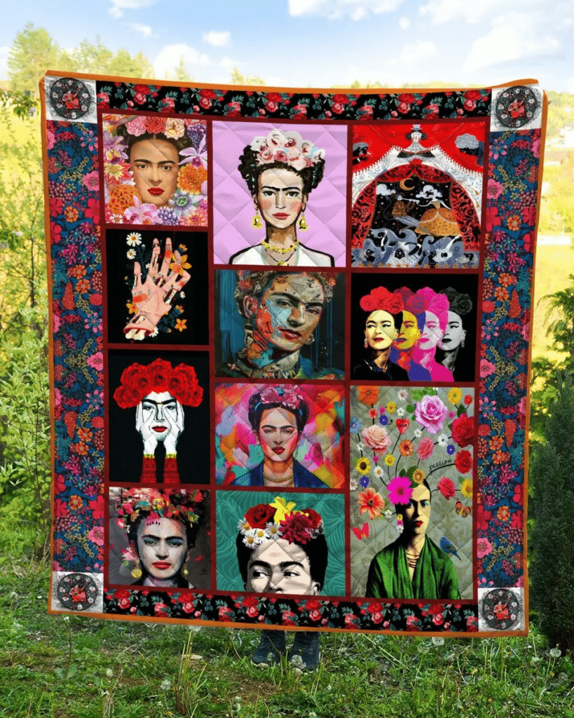 Frida Kahlo Quilt Blanket NT28 - Hanamango