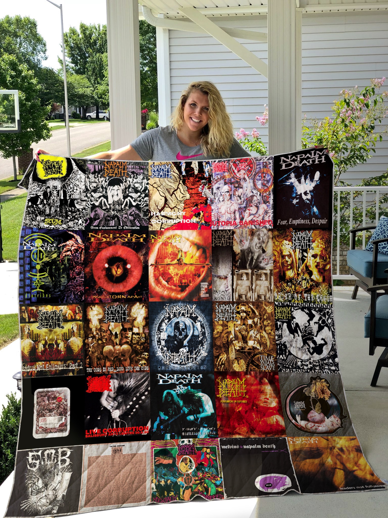 Napalm Death Quilt Blanket HM - Hanamango