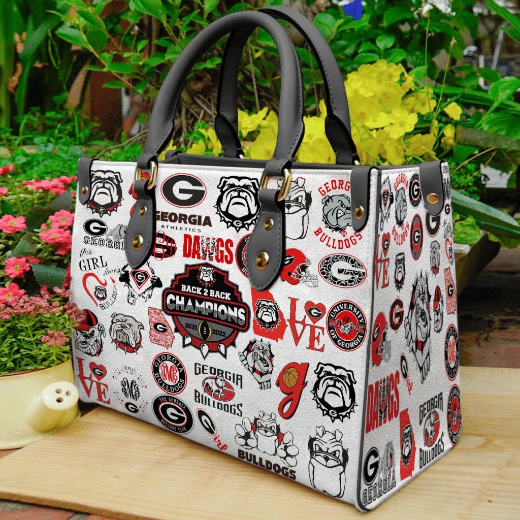 Georgia Bulldogs Leather HandBag NT28 - Hanamango
