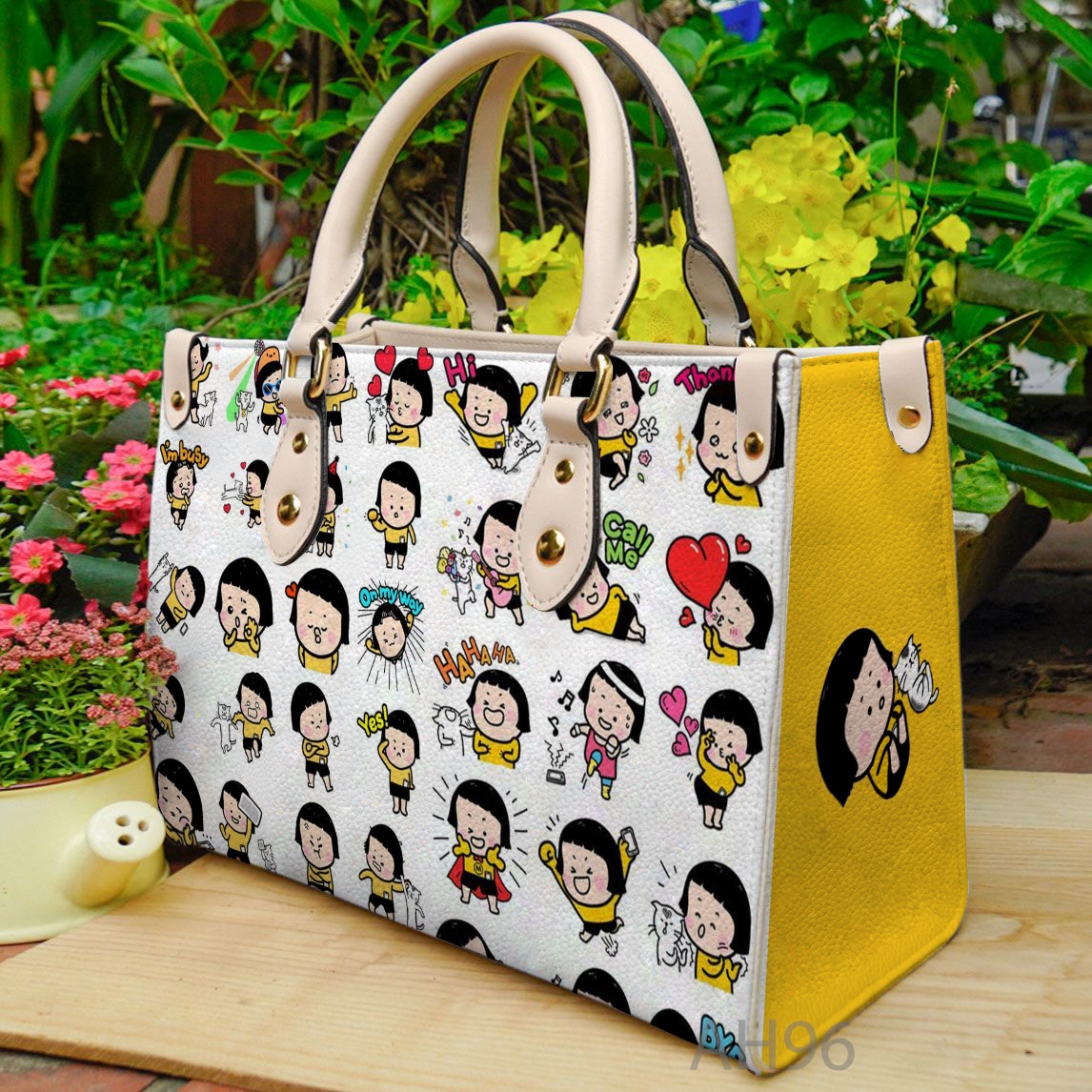 Mobile Girl MiM Leather HandBag AH96 - Hanamango