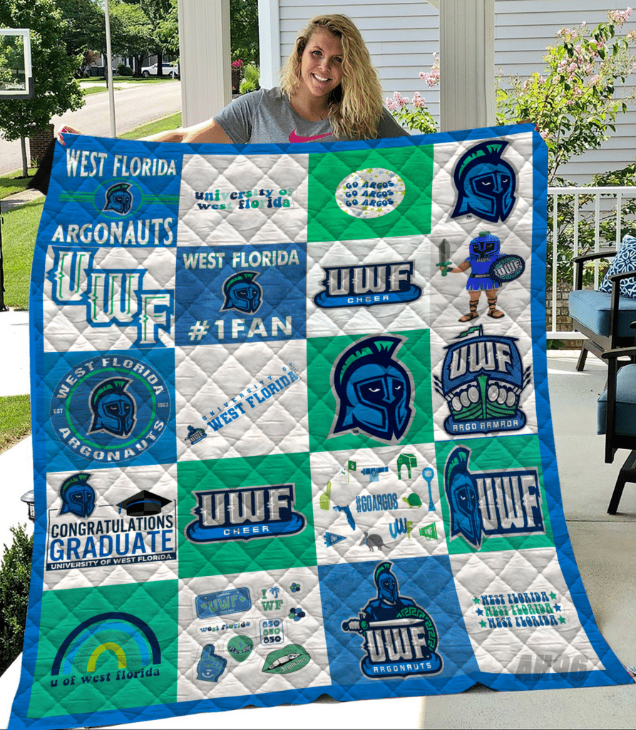 University of West Florida Quilt Blanket AH96 - Hanamango