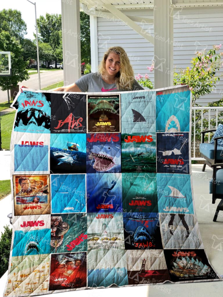 Jaws Quilt Blanket AH96 - Hanamango