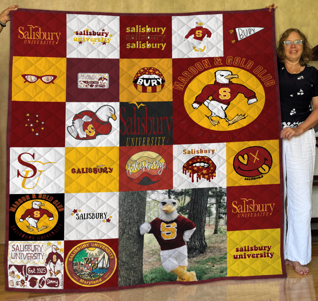 Salisbury University Quilt Blanket AH96 - Hanamango