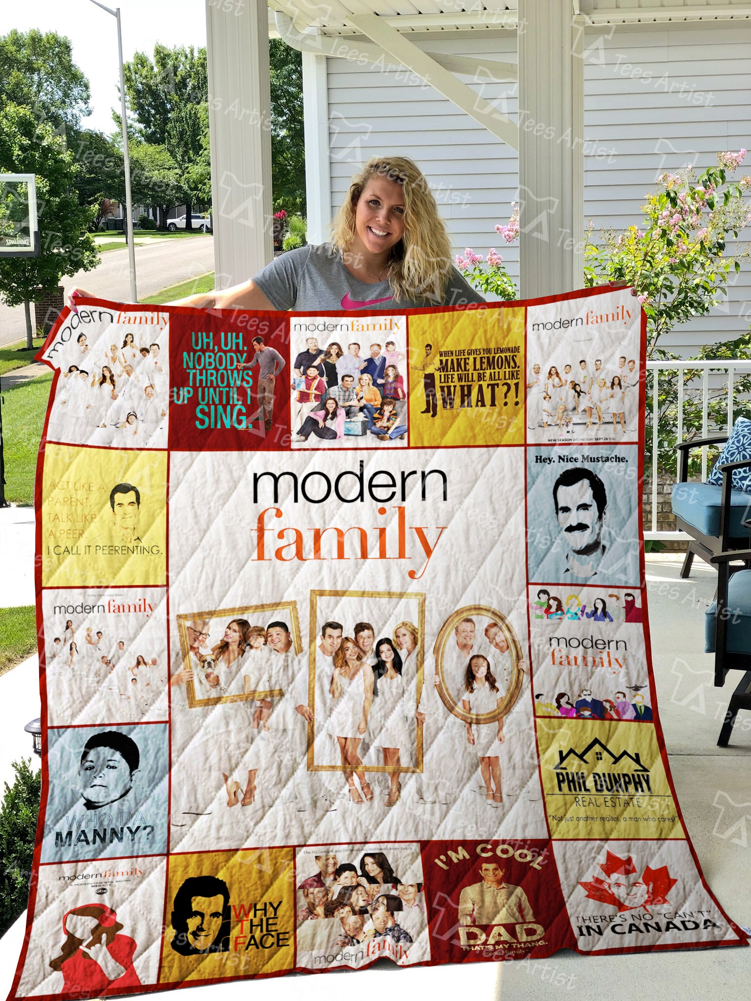 Modern Family Quilt Blanket HM - Hanamango