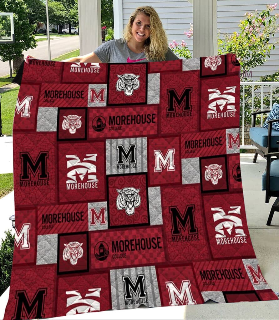 Morehouse Maroon Tigers Quilt Blanket HM - Hanamango