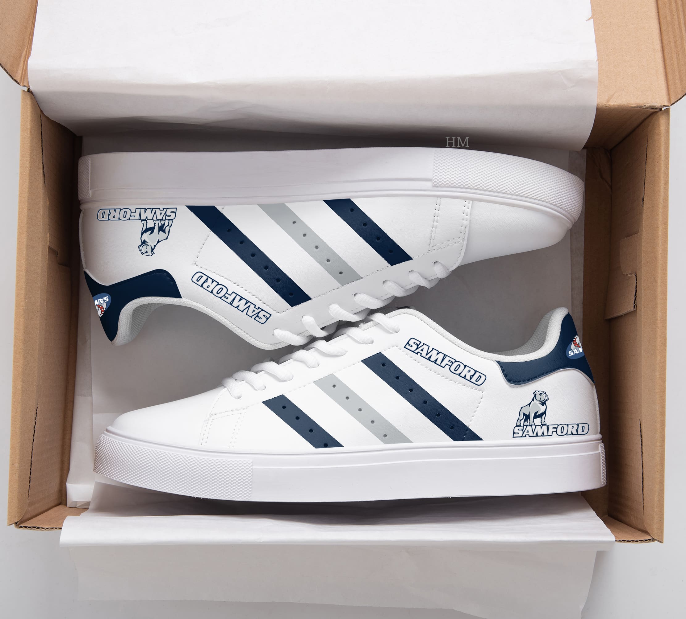 Samford Bulldogs Skate Stan Smith Shoes HM - Hanamango