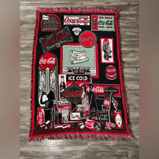 Coca Cola 2 Quilt Blanket D95 - Hanamango