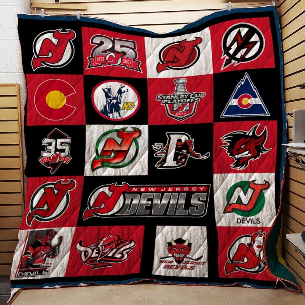New Jersey Devils Quilt Blanket AH96 - Hanamango