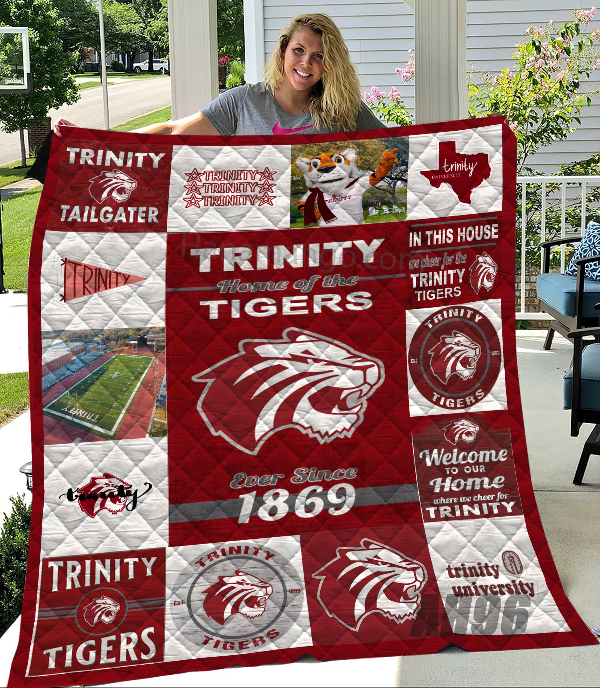 Trinity Tigers Quilt Blanket AH96 - Hanamango